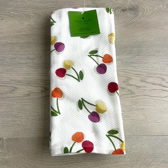 kate spade | Kitchen | Kate Spade Cherry Kitchen Towels | Poshmark